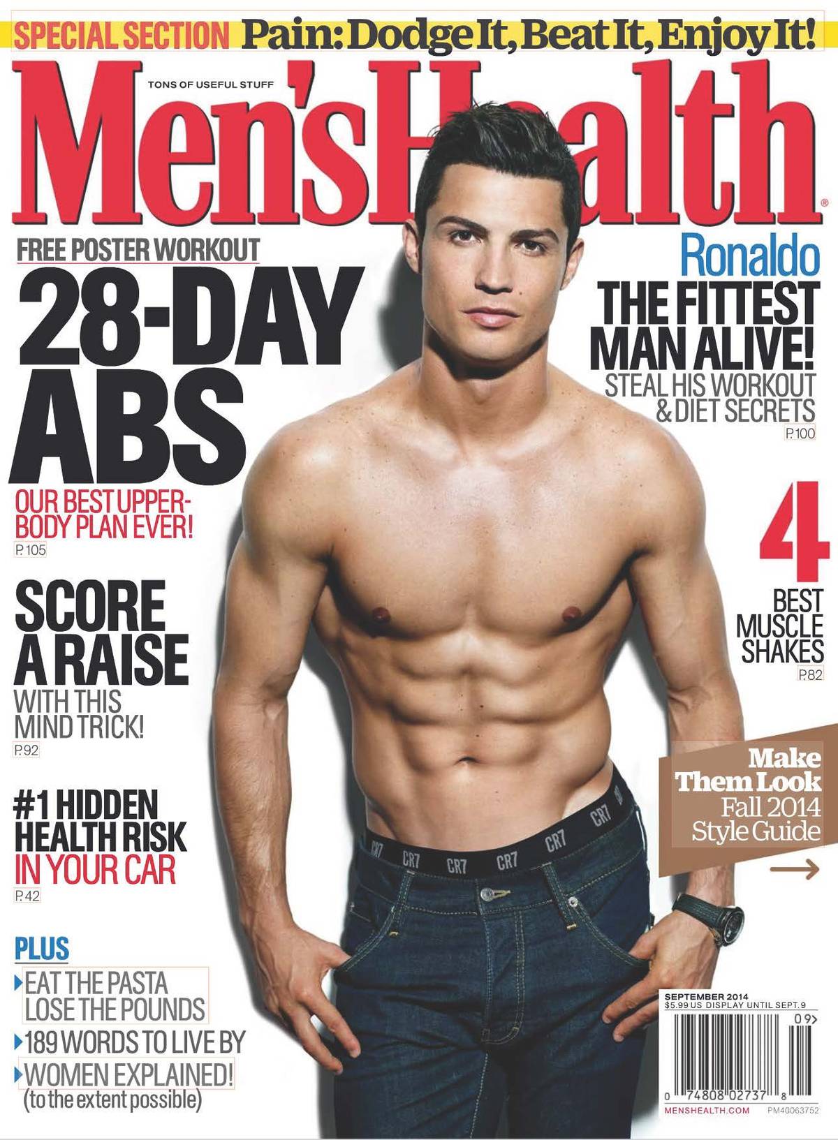 Cristiano Ronaldo Covers Men's Health UK September 2014 Issue | SENATUS