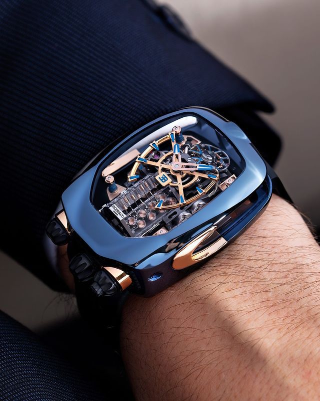 Bugatti Chiron Tourbillon Blue Titanium by Jacob & Co | SENATUS