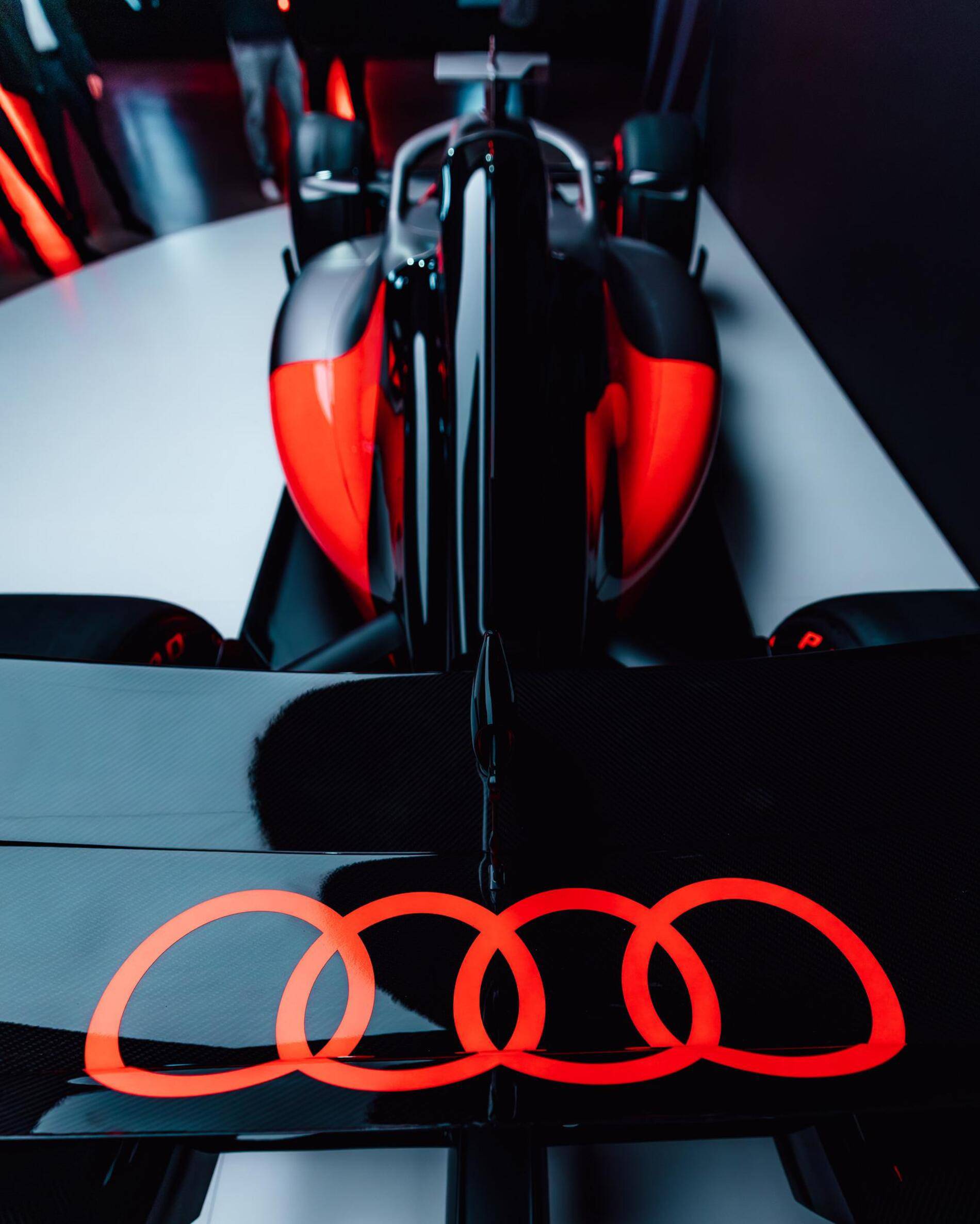 Audi's Formula 1 glamour unveiled with chic titanium and red livery for ...